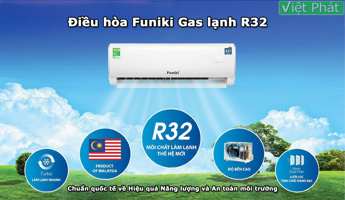 Các mẫu điều hòa Funiki gas R32 hiệu suất cao - Kinh nghiệm từ Việt Phát