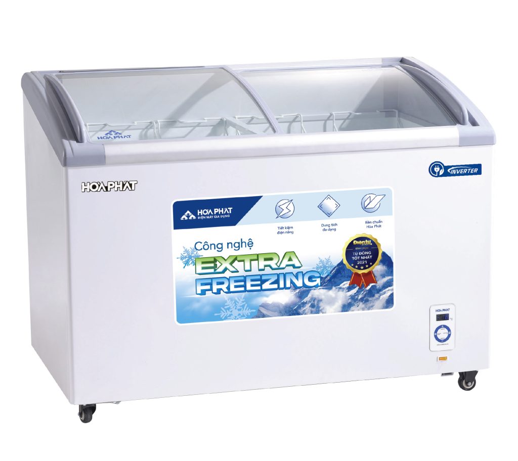 Tủ đông trưng bày Hòa Phát HSF AD8280.C1 mặt kính inverter 280L Giá rẻ ...