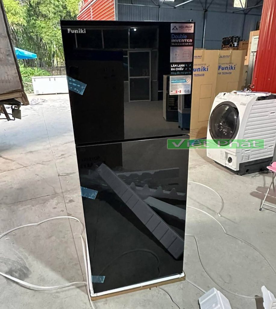 Tủ lạnh cánh kính Funiki Inverter HR T8286GB 286L Giá rẻ nhất T1/25